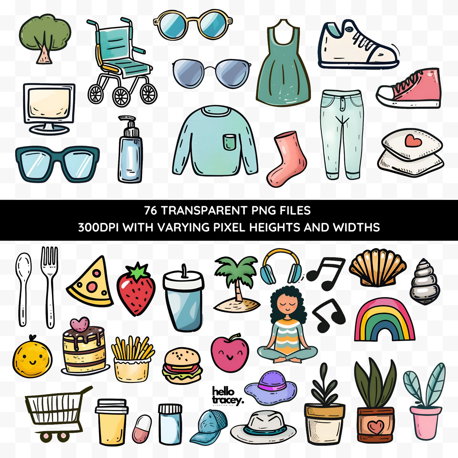 Cute Self Care Icons Watercolor PNG Clipart, Hand Drawn Self Love Clip ...