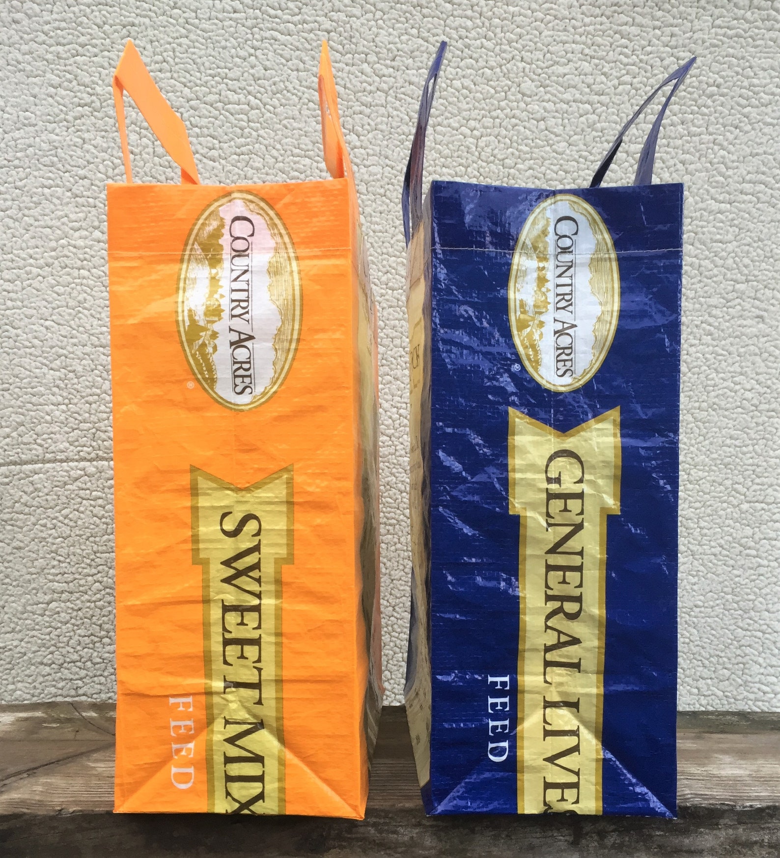 Recycled Feed Bag Tote Reusable Tote Bag Grocery Tote | Etsy