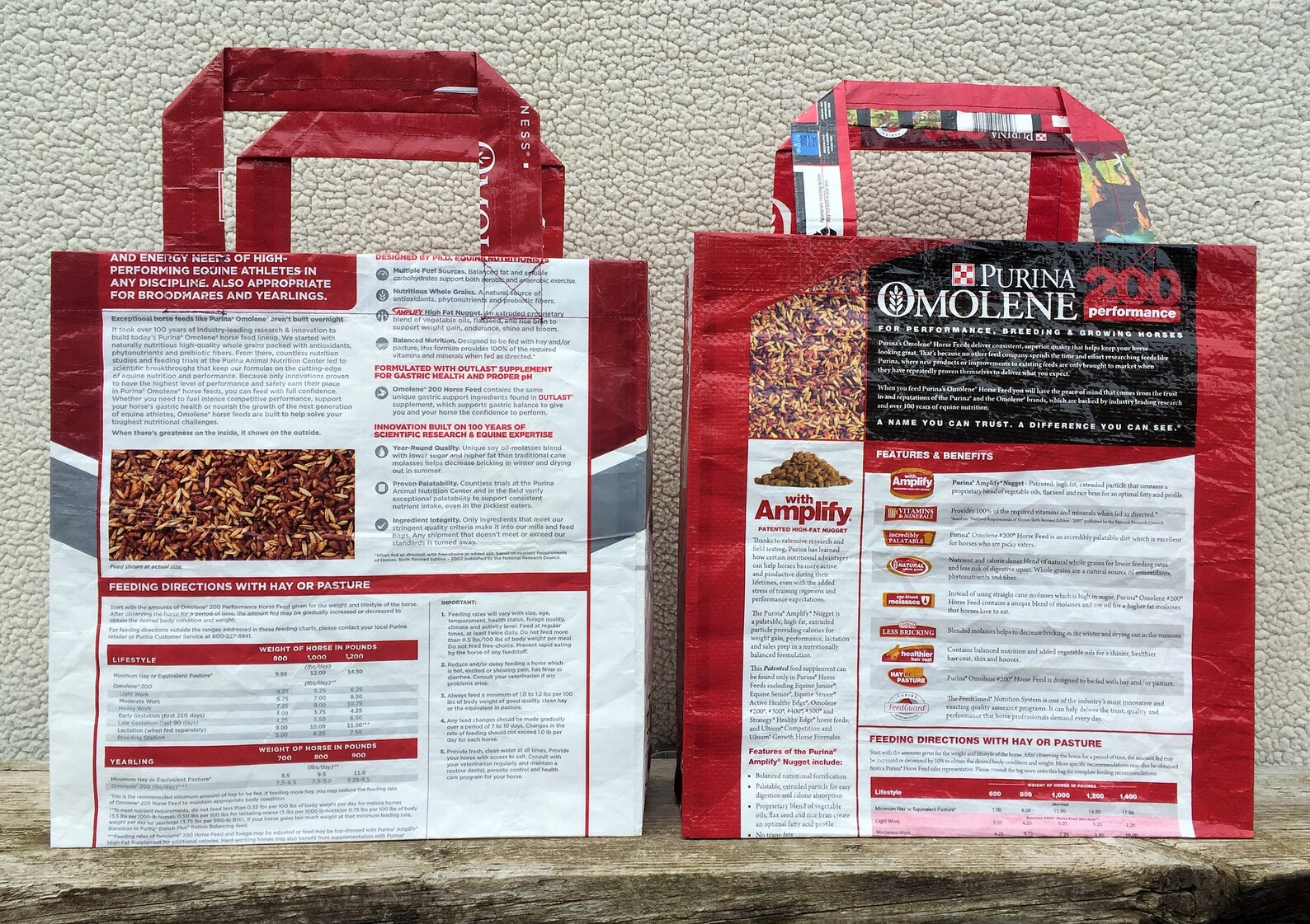 Recycled Feed Bag Tote, Reusable Tote Bag, Grocery Tote, Recycled ...