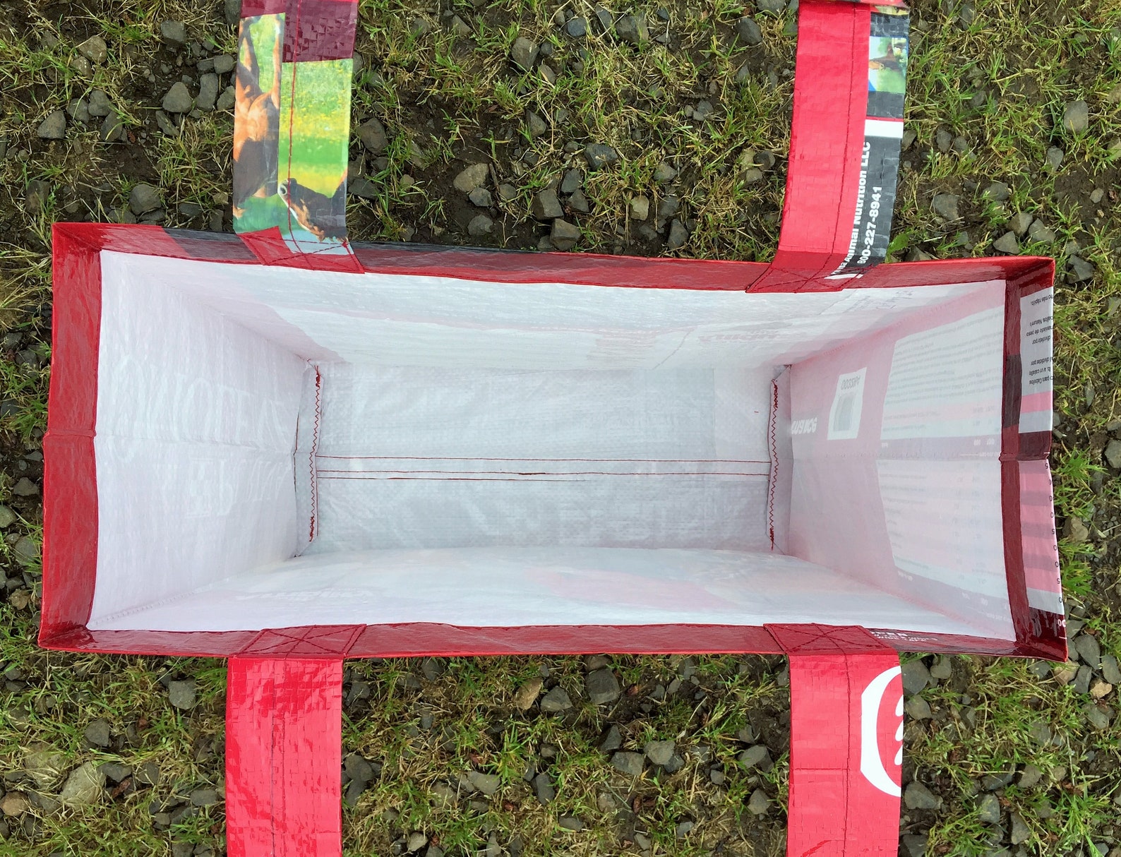 Recycled Feed Bag Tote, Reusable Tote Bag, Grocery Tote, Recycled ...