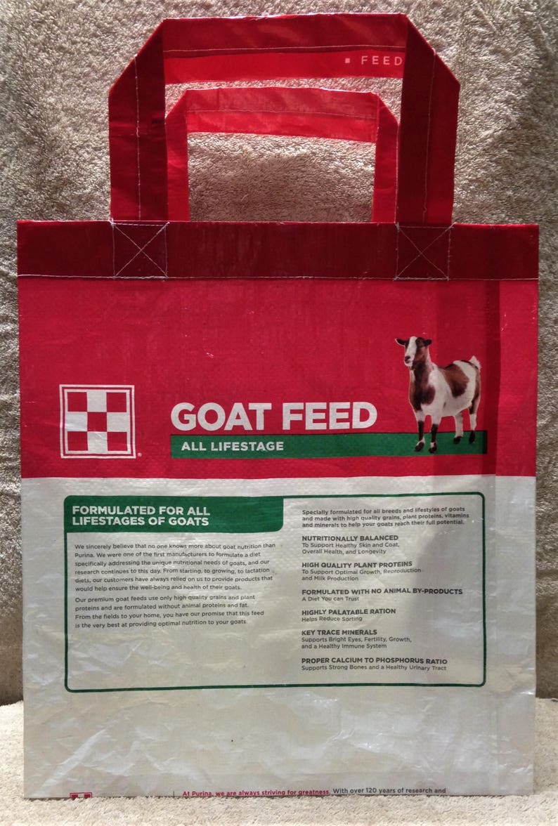 Recycled Feed Bag Tote Reusable Tote Bag Grocery Tote - Etsy