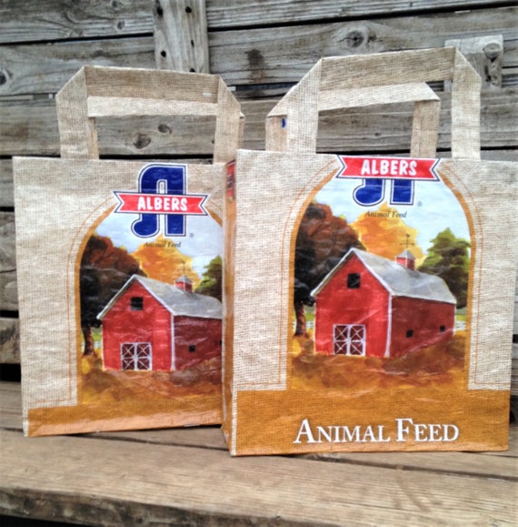 Feed Bag Tote Reusable Tote Bag Grocery Bag Recycled | Etsy