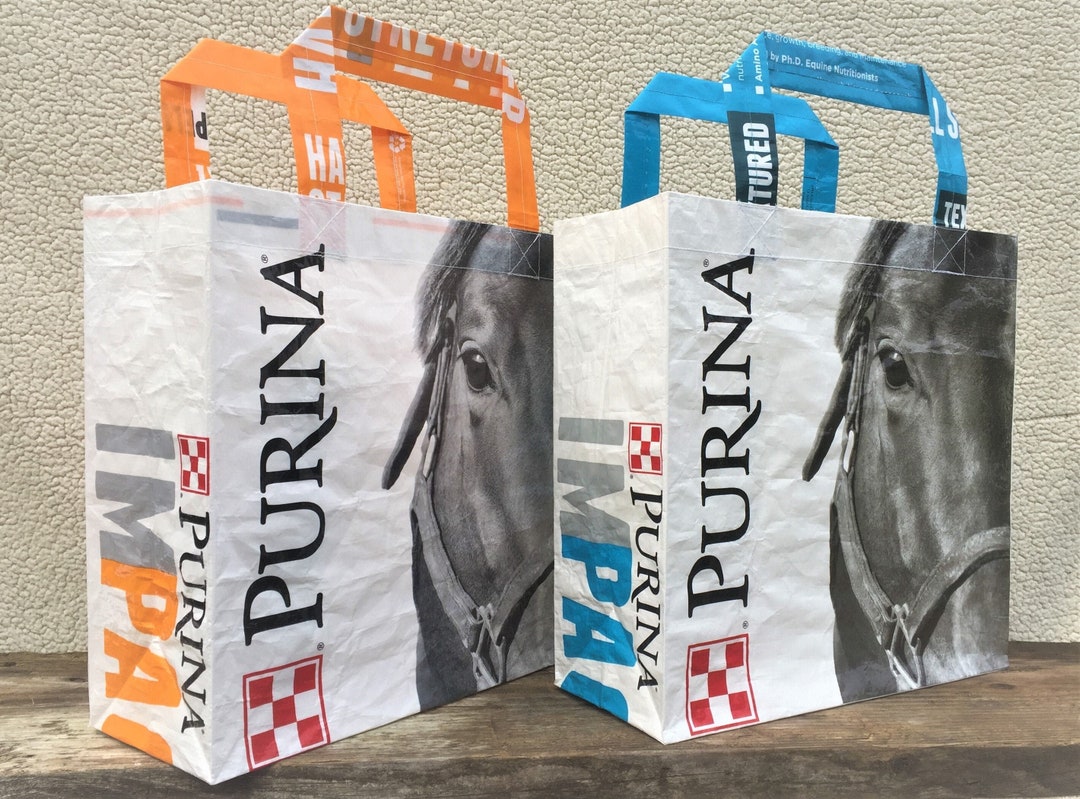 Upcycled Feed Bag Tote, Feed Sack Tote Bag, Grocery Tote, Recycled ...