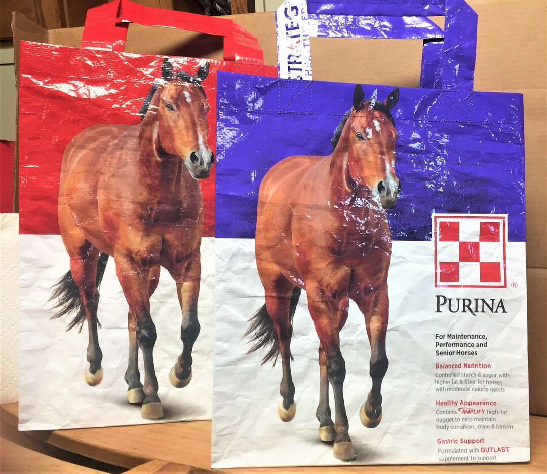 Recycled Feed Bag Tote, Reusable Tote Bag, Grocery Tote, Recycled ...