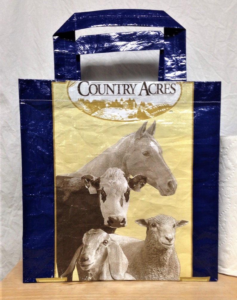 Recycled Feed Bag Tote Reusable Tote Bag Grocery Tote - Etsy