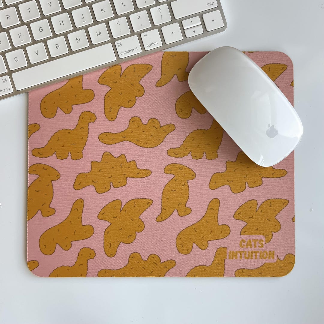 Dino Nuggies (pink) - Mouse Pad | Computer Room Decor | Novelty Gift ...