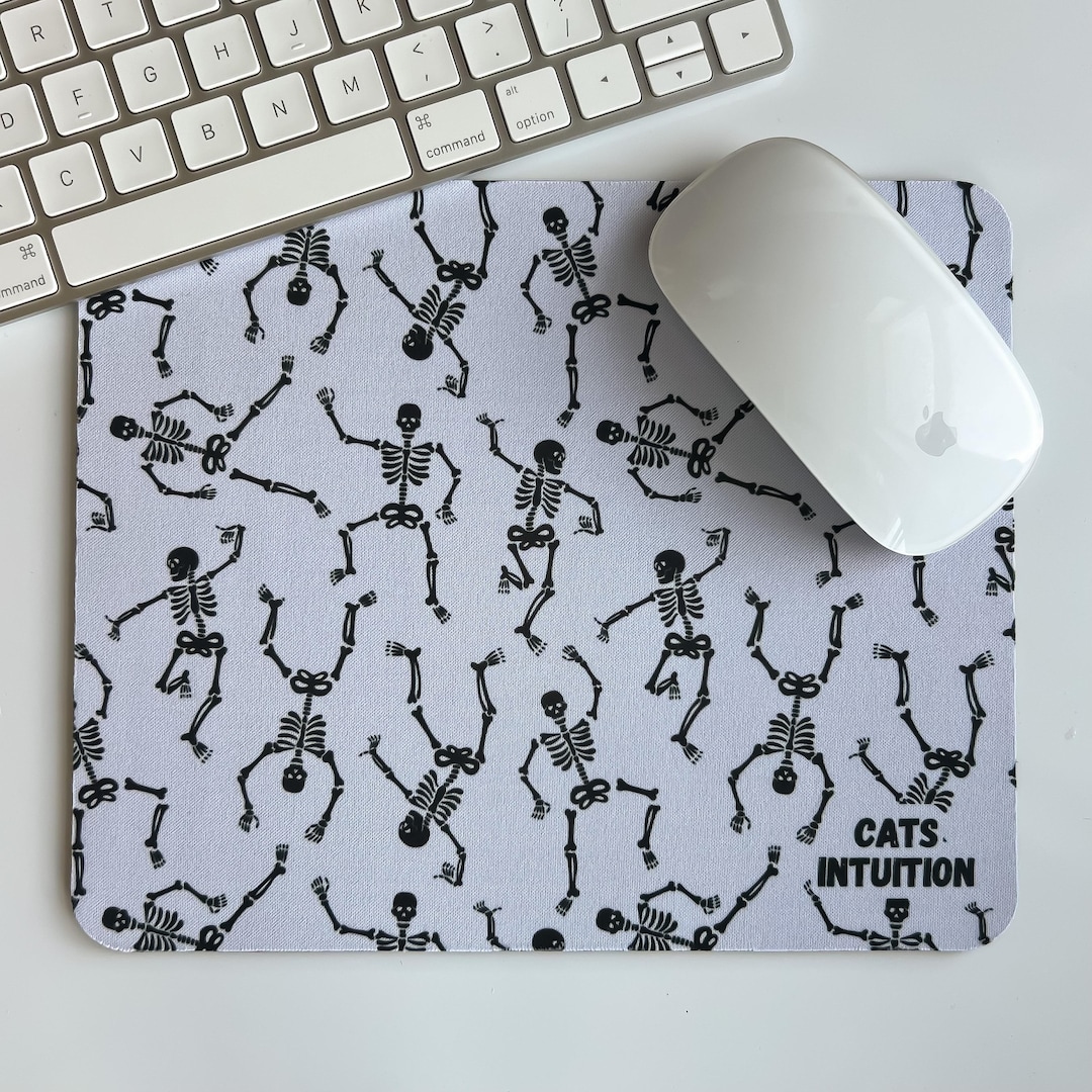 Dancing Skeletons (white) - Mouse Pad | Computer Room Decor | Novelty ...