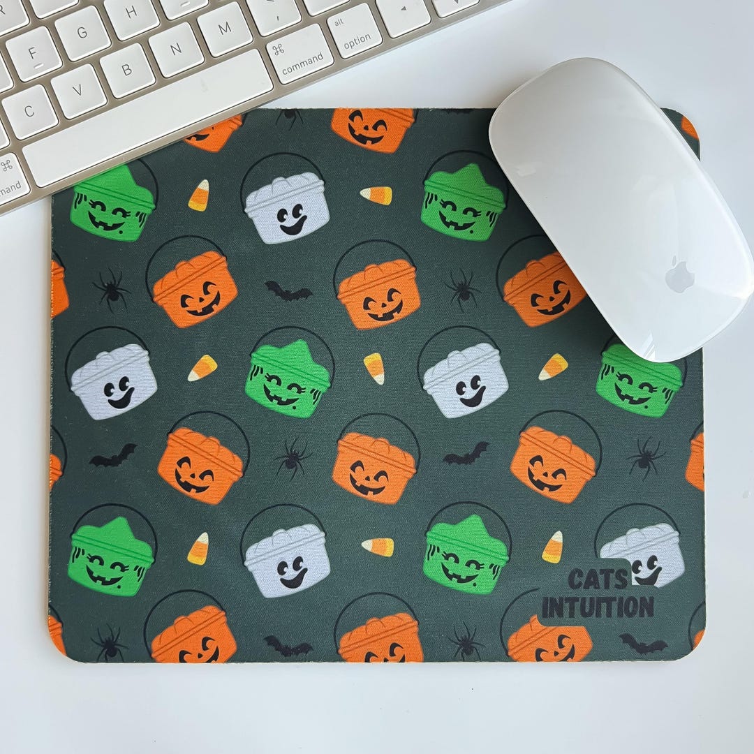 Boo Buckets (dark Green) - Mouse Pad | Computer Room Decor | Novelty ...