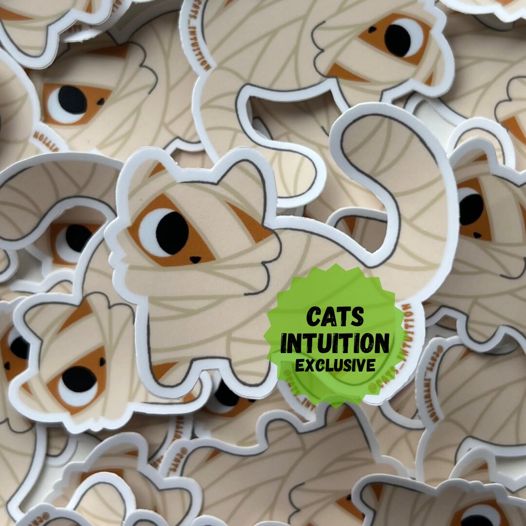 Mummy Cat Costume Kitty Sticker - Etsy