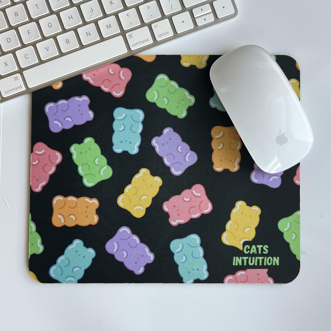 Gummy Bears (black) - Mouse Pad | Computer Room Decor | Novelty Gift ...