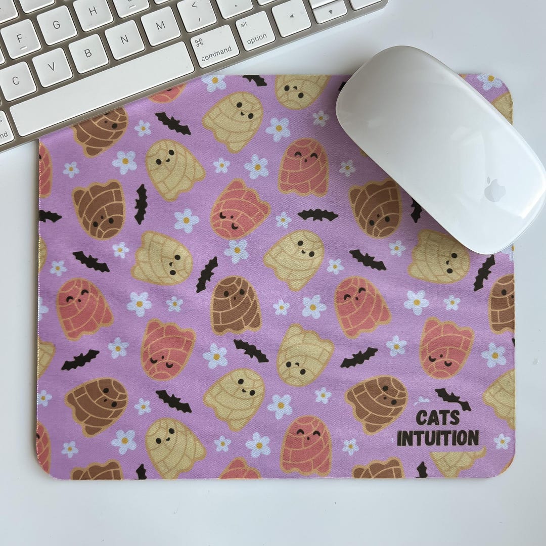 Concha Ghosts (pink) - Mouse Pad | Computer Room Decor | Novelty Gift ...