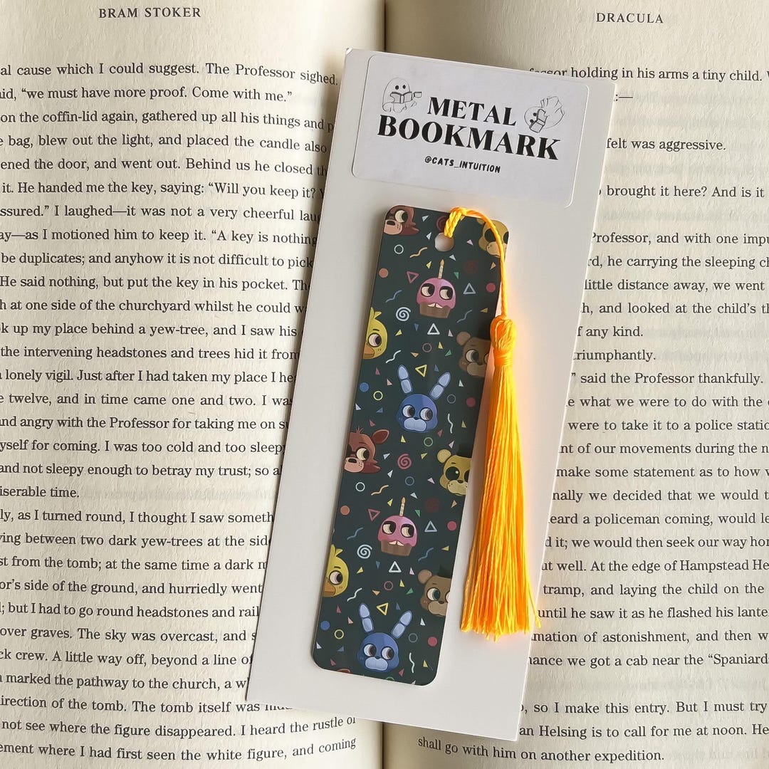 FNAF - Metal Bookmark | Cute and Spooky | Gift for Horror Lover | Cats ...