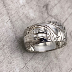 Kingfisher Ring in Sterling Silver by First Nations Artist Cristiano ...