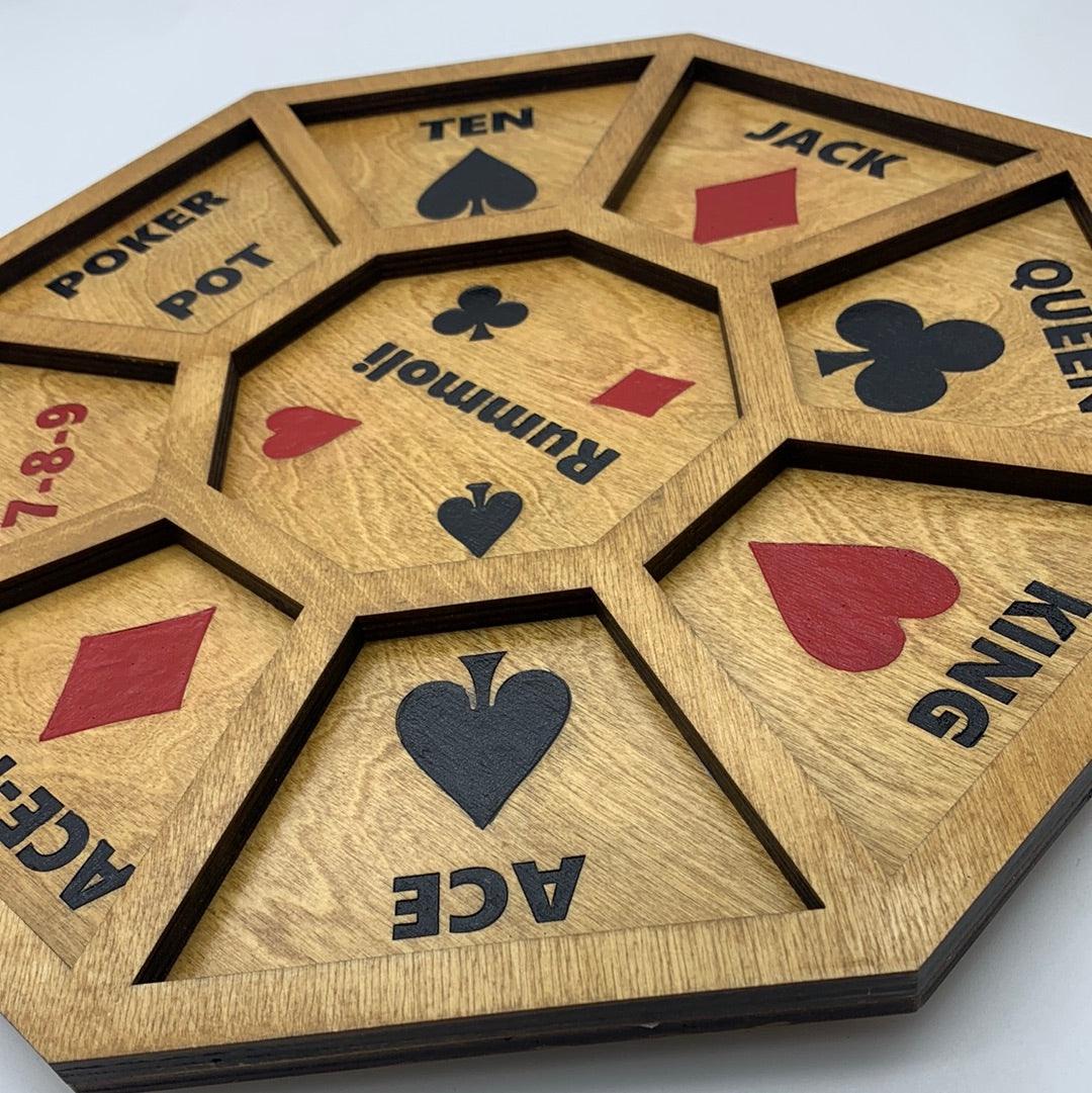 Handcrafted 51cm Rummoli Board Game - Baltic Birch Wood - Rotating Lazy ...