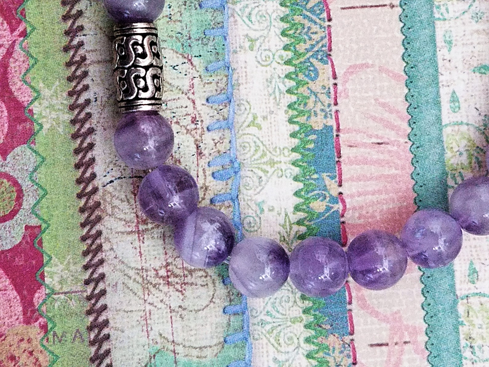 Handmade Amethyst Beaded Bracelet - Etsy