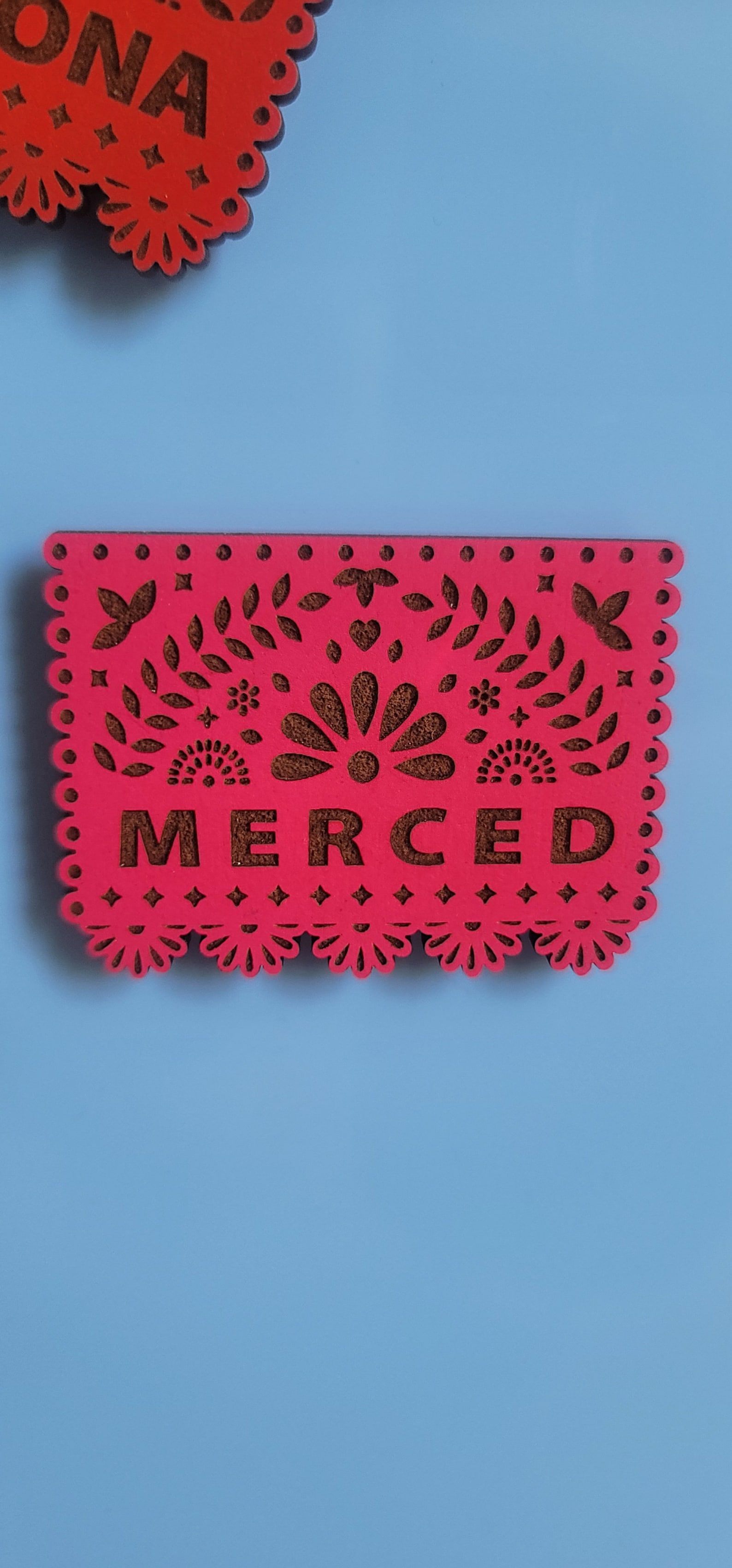 Papel Picado Wooden Painted Custom Name Magnets - Etsy
