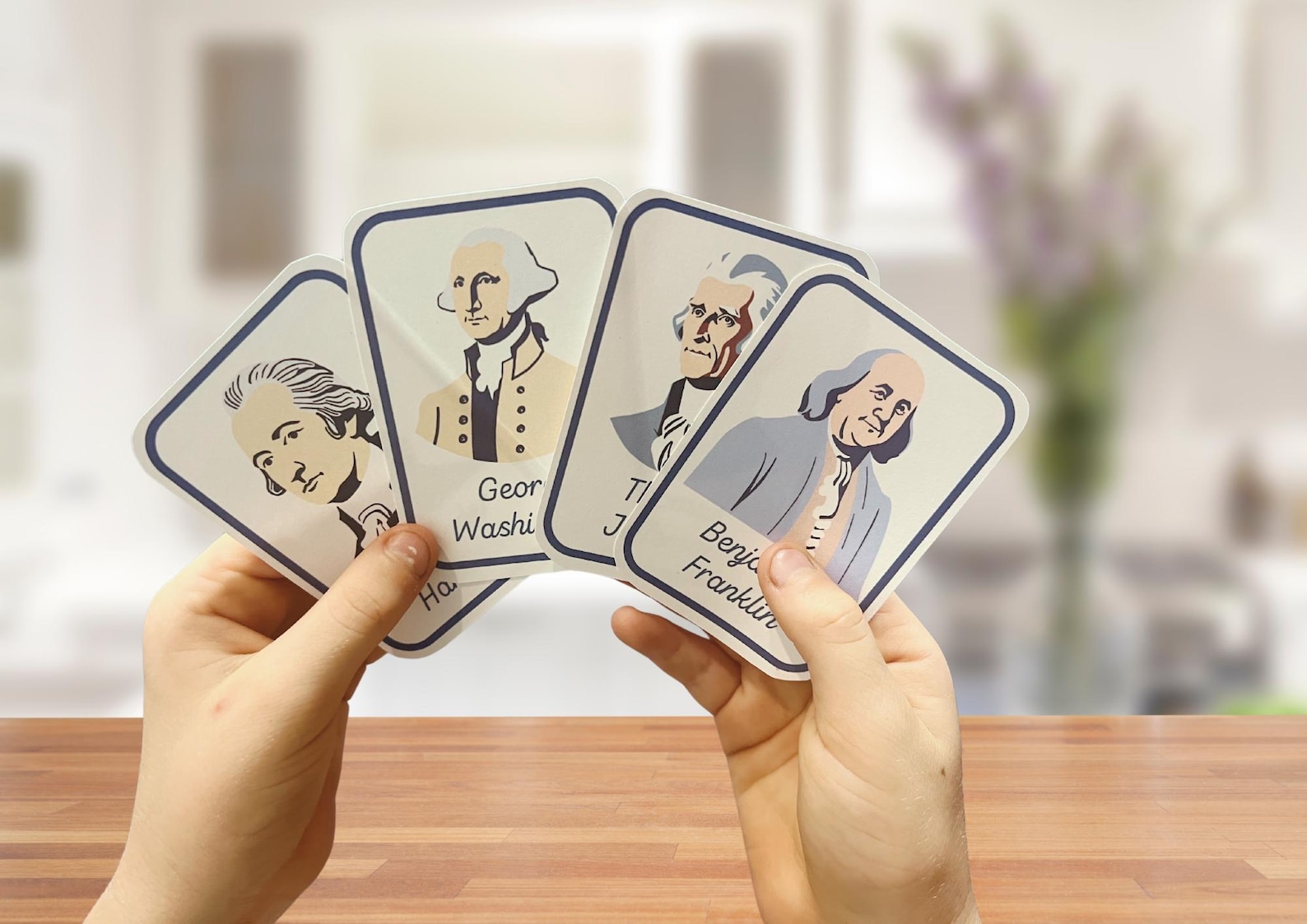 Printable American Founding Fathers Character Cards- Go Fish, Matching ...