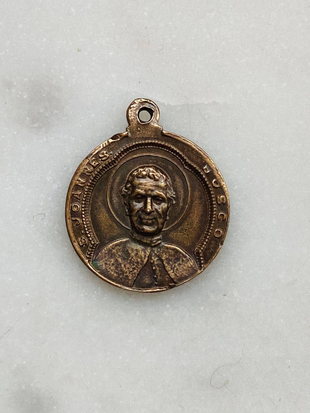 Saint John Bosco Medal: Bronze Antique Reproduction Rosary Parts - Etsy