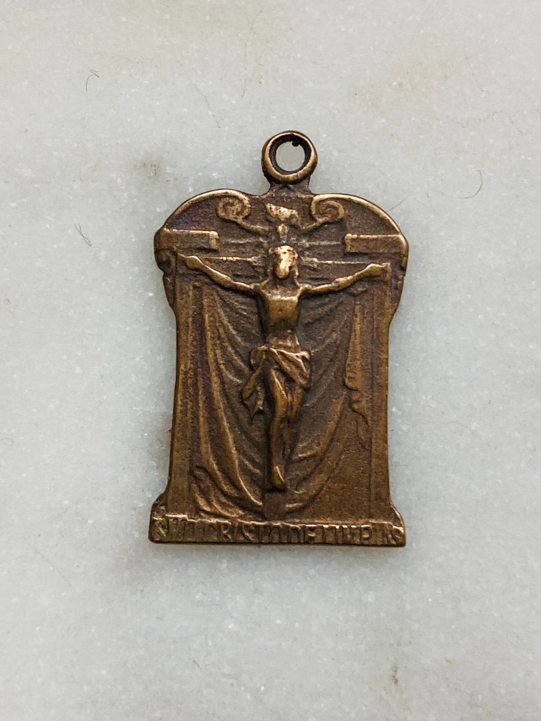 Draped Crucifix Medal - Sterling Silver or Bronze - 634 Ceceagnes ...