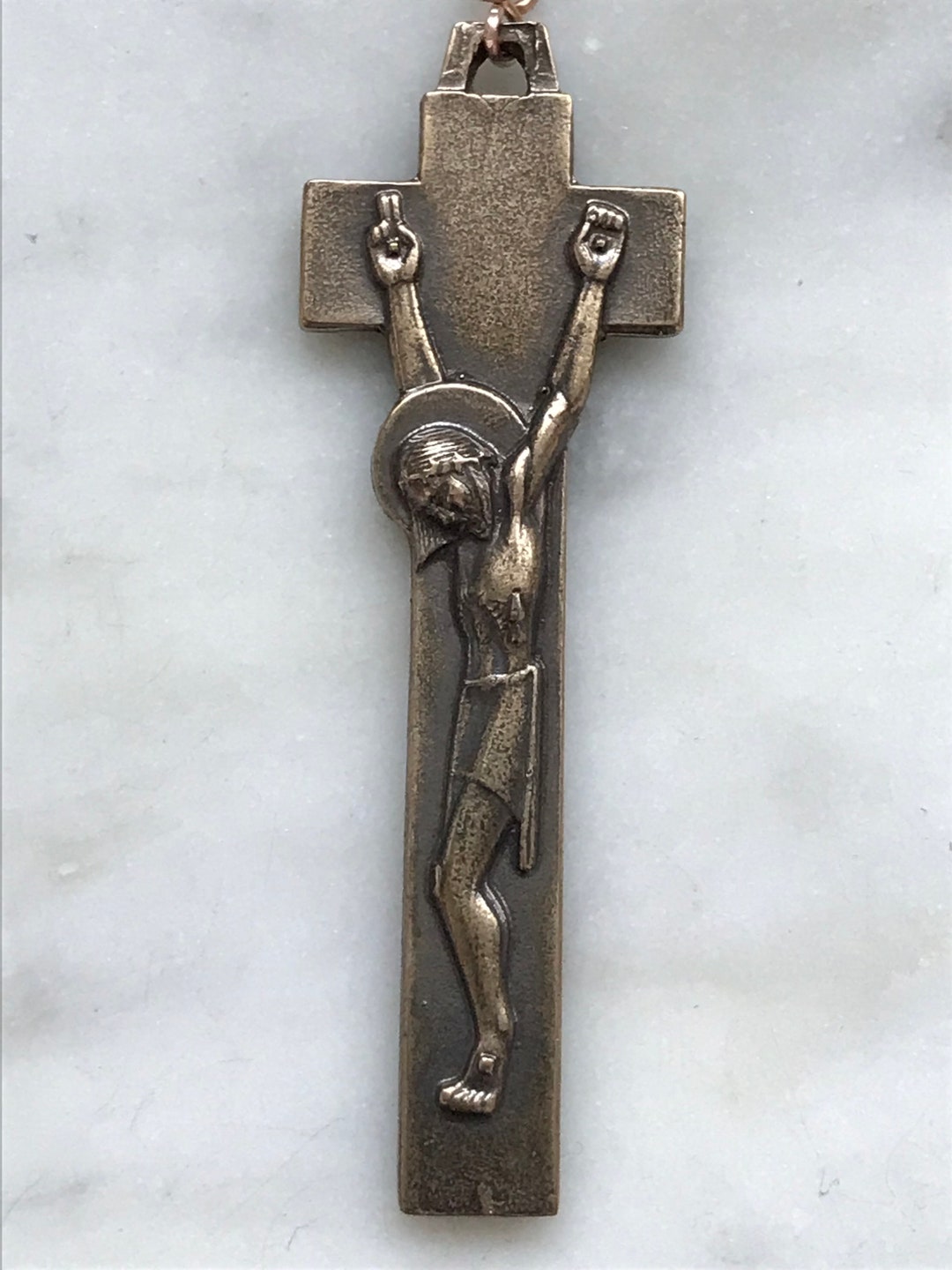 Irish Penal Crucifix - Sterling Silver or Bronze - Antique French ...