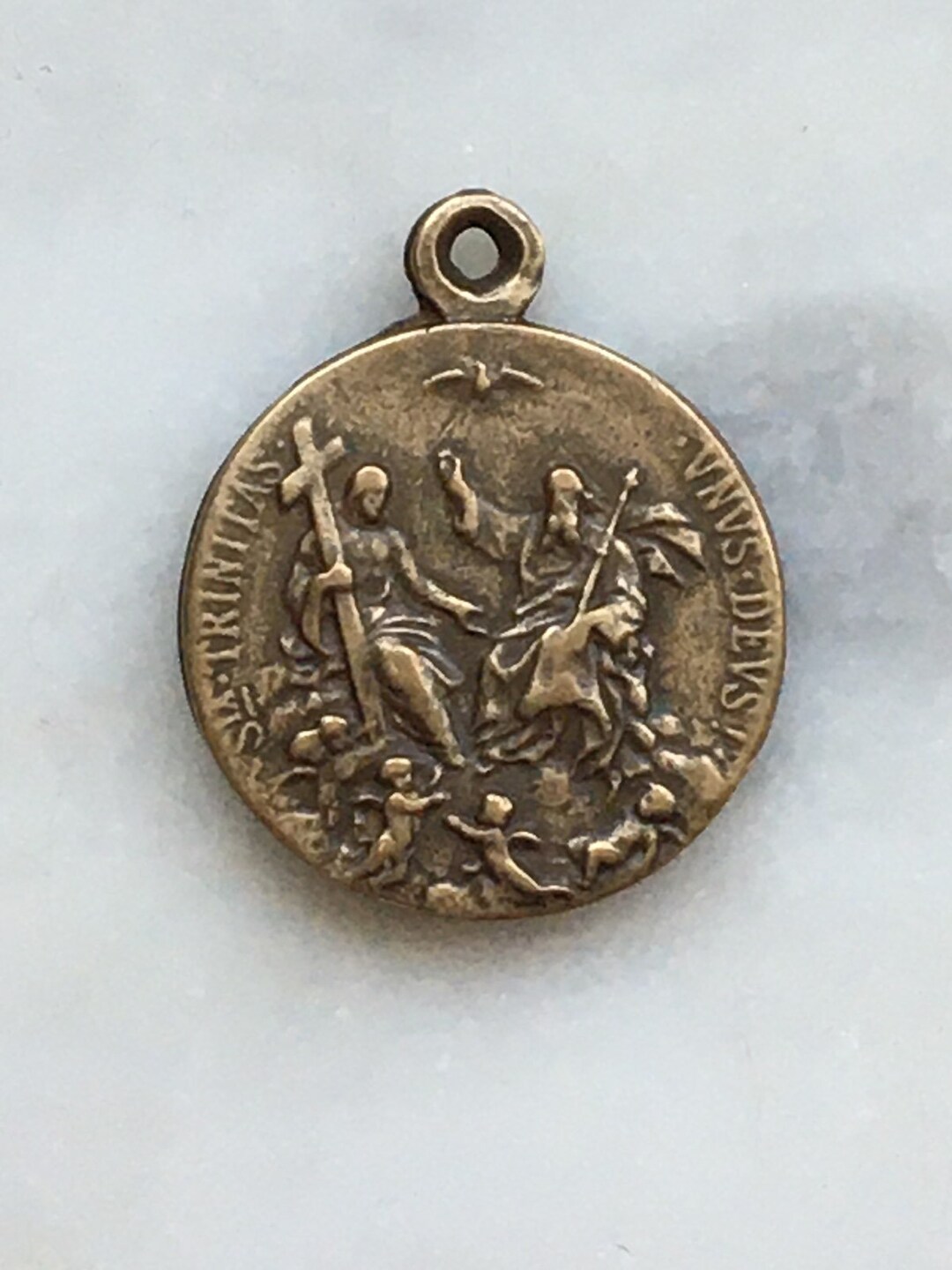 Holy Spirit Trinity Medal: 1310 Bronze Antique Reproduction - Etsy