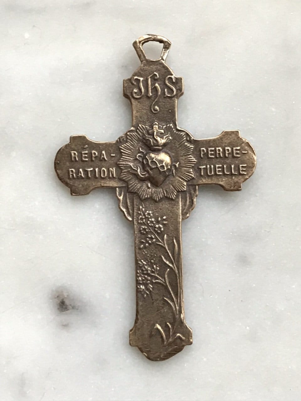 Holy Face of Jesus Cross Bronze or Sterling Silver Antique | Etsy