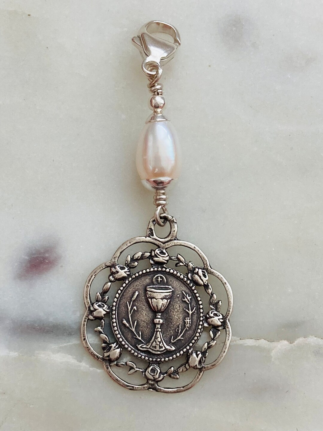 Holy Eucharist Bag Charm - Zipper Pull - All Sterling Silver Ceceagnes ...