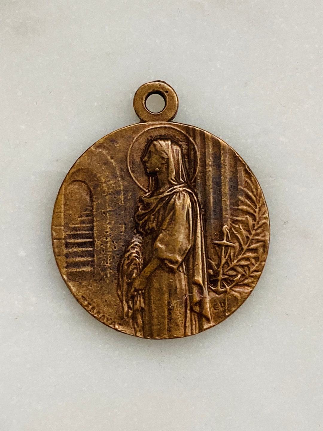 Saint Philomena Medal, Bronze or Sterling Silver - Trinity Medal 1063 ...