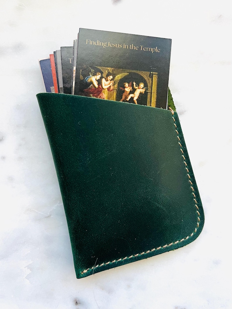 Holy Rosary Prayer Cards in Leather Case - Etsy