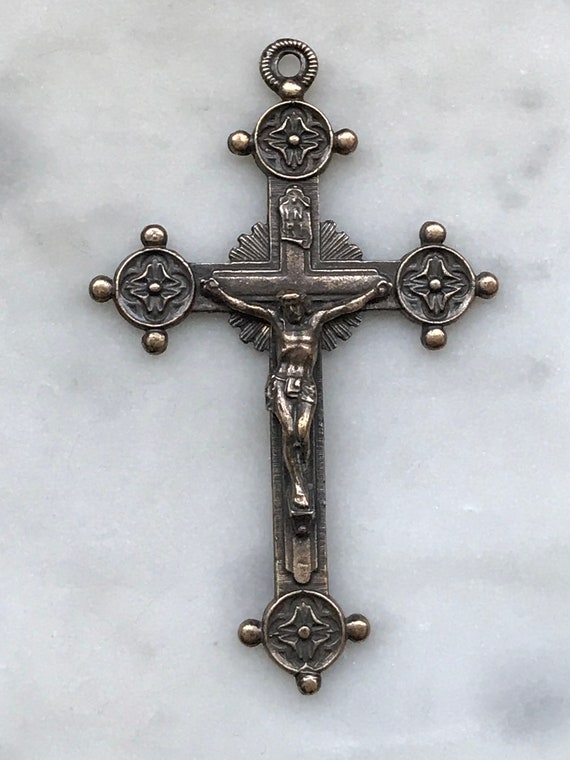 Large Trinity Crucifix Sterling Silver or Bronze 718 | Etsy