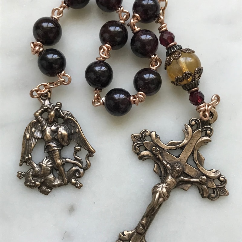 Garnet Rosary Beads - Etsy