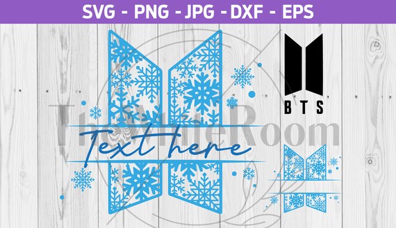 BTS Logo SVG BTS Christmas Cut File Snowflakes Monogram - Etsy Canada