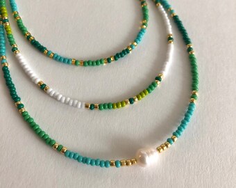 Autumn Jewelry/ Fall Necklace/ Autumn Colours Beaded Chocker Necklace ...