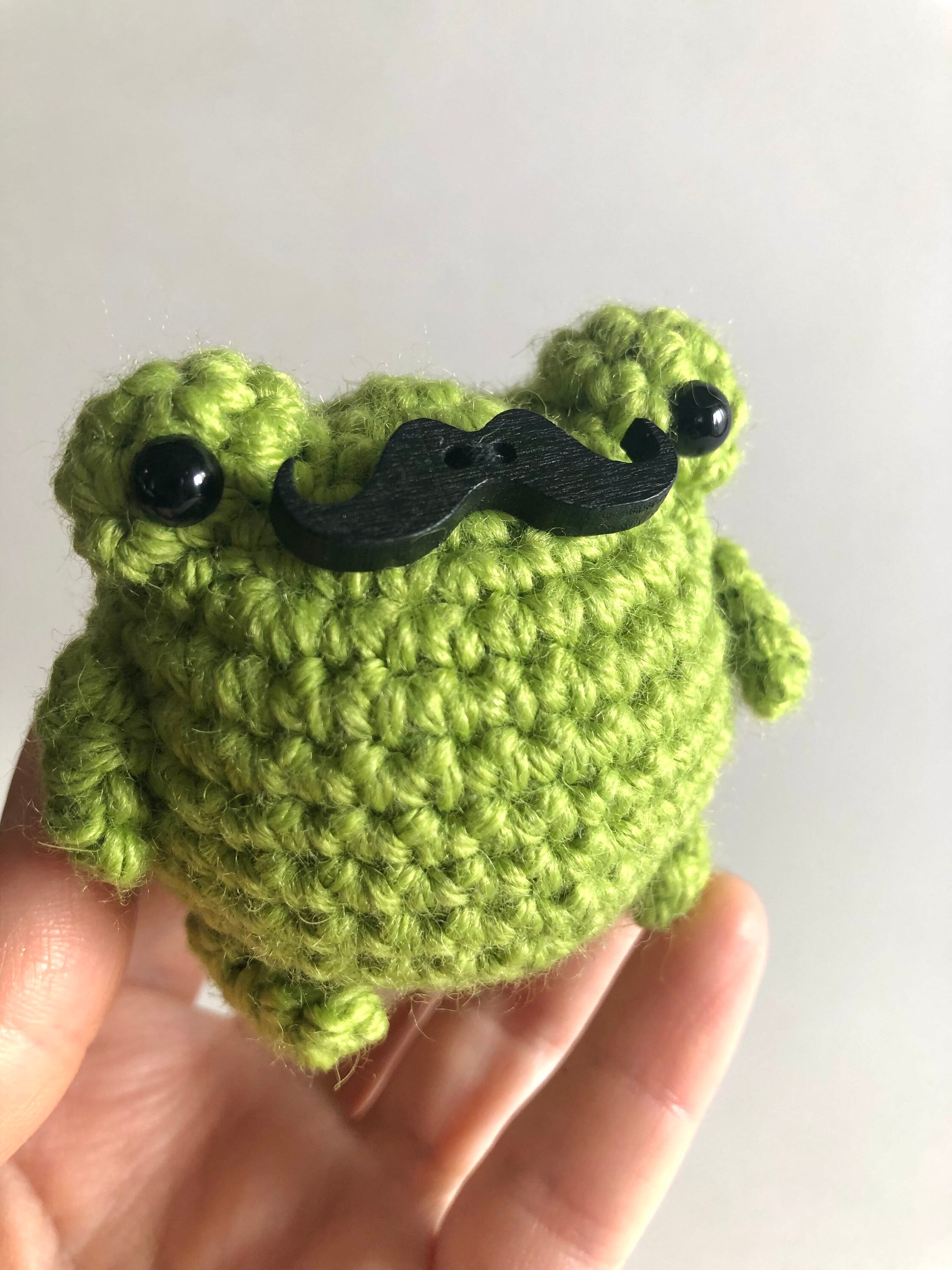 Frank the Frog. Crochet Frog Figurine, Crochet Miniature, Amigurumi ...