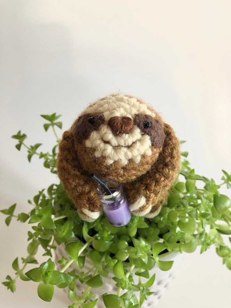 Simon the Sloth. Crochet Sloth Figurine Crochet Miniature - Etsy
