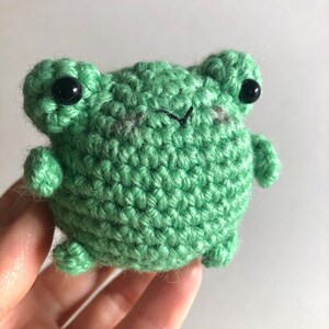 Frank the Frog. Crochet Frog Figurine, Crochet Miniature, Amigurumi ...