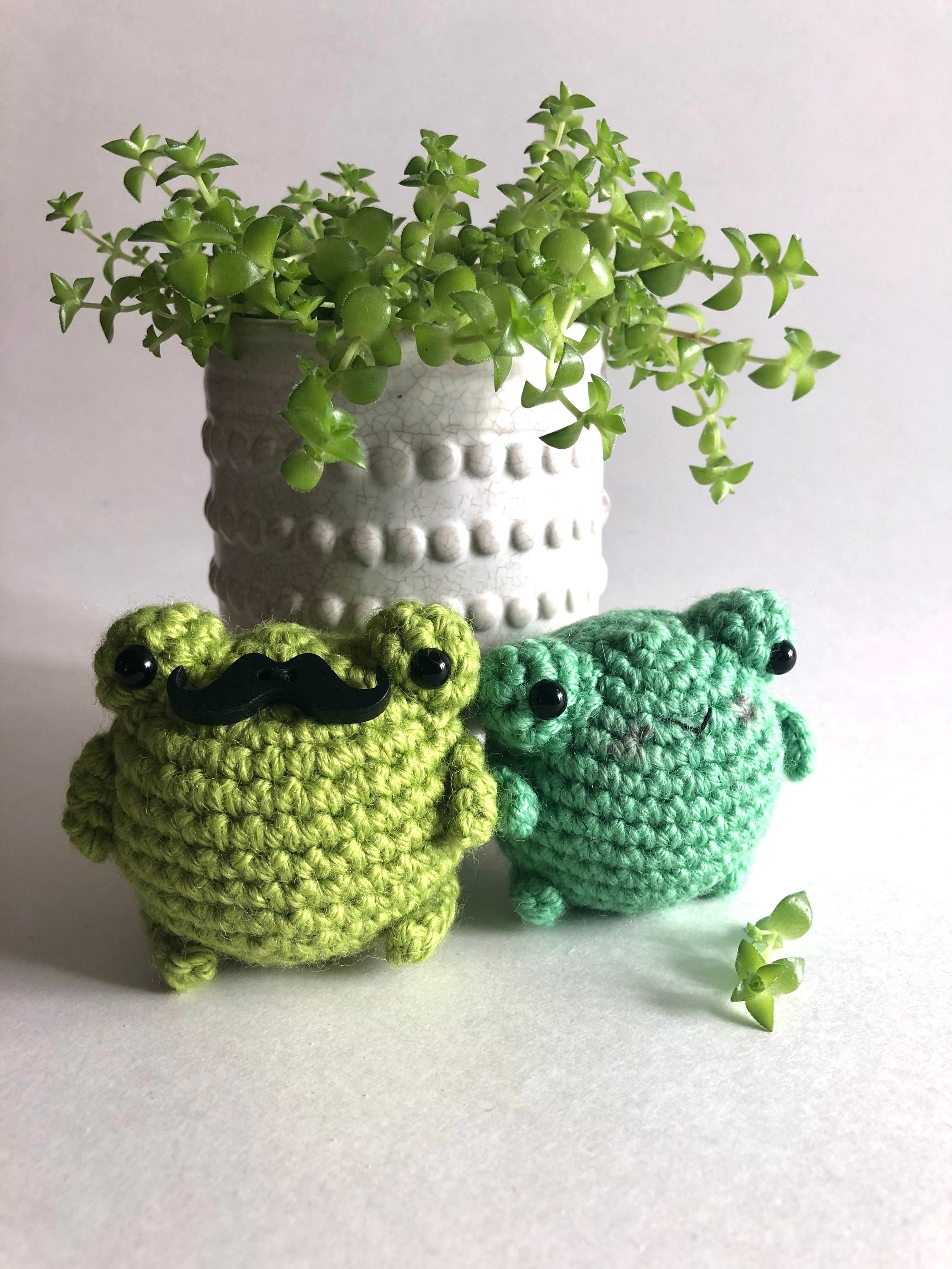 Frank the Frog. Crochet Frog Figurine, Crochet Miniature, Amigurumi ...