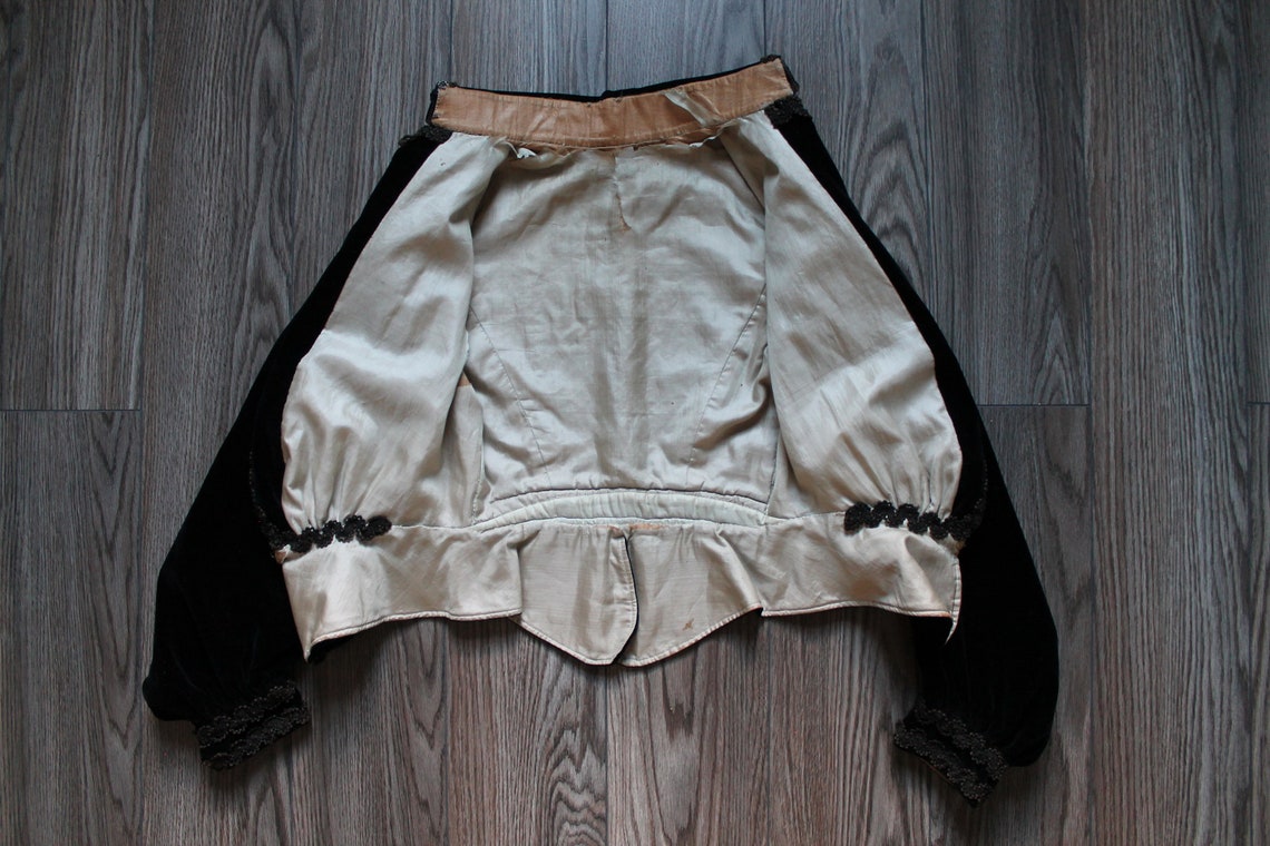 Secret Pleasures Jacket 1800s Victorian antique black velvet | Etsy