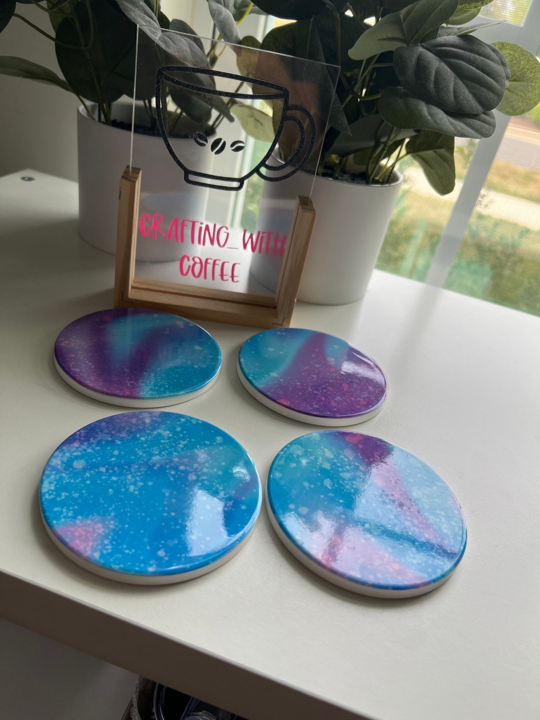 Tie-dye Ceramic Costers - Etsy