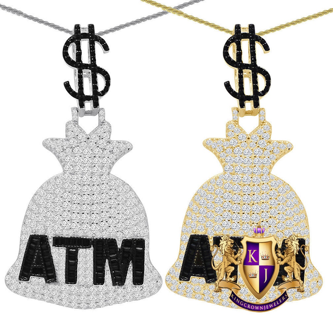 Pure Italian Sterling Silver Men's 14K Gold Finish 2.00 Cwt. Simulated ...