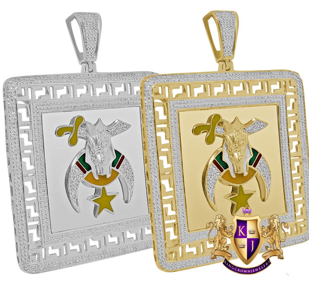 Real Genuine Diamonds Shriners Freemasonry Masonic Freemason Men's ...