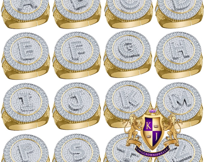 Signet Gold Script Rings,10k Ring,14k Solid Gold Ring,initial Ring ...