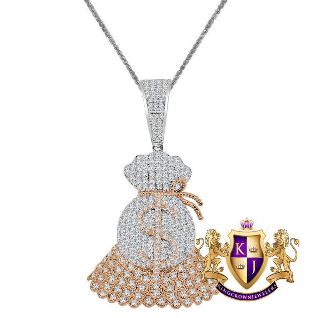 30 Grams 2.00 Ctw. Simulated Diamond Icy Money Bag Dollar - Etsy