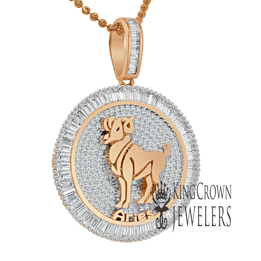 10K Gold Finish Aries Ram Zodiac Sign Astrology Horoscope | Etsy