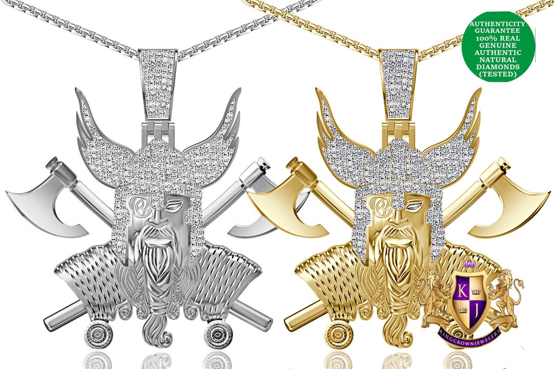 Real Genuine Diamond 0.85 Cwt. 35 Grams Nordic Viking Norse Pagan God ...