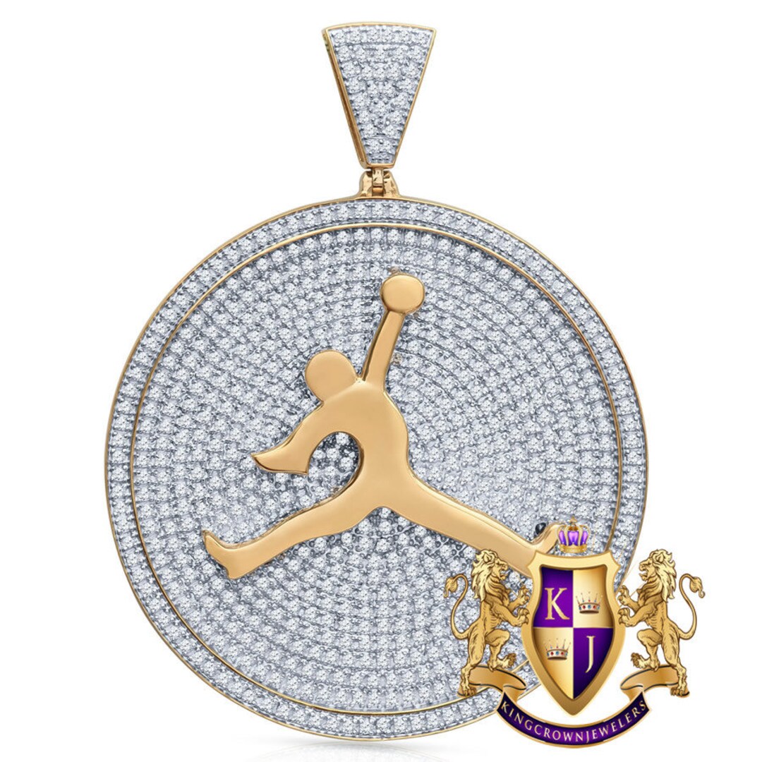 Men's 41 Grams Big XL 3'' 14K Yellow Gold on Real Genuine Sterling ...