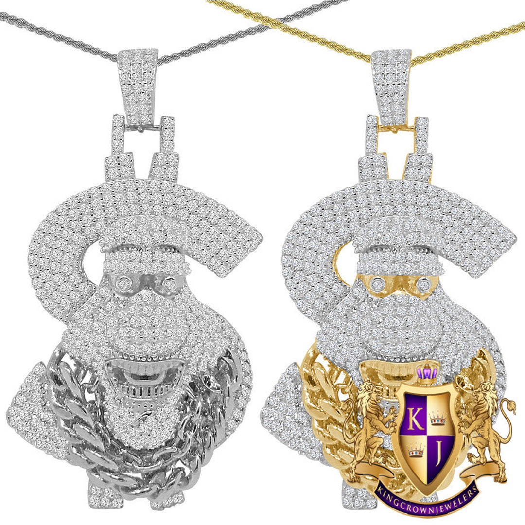 Solid Sterling Silver Custom Piece 14K Gold Over 1.50 Ct. Simulated ...