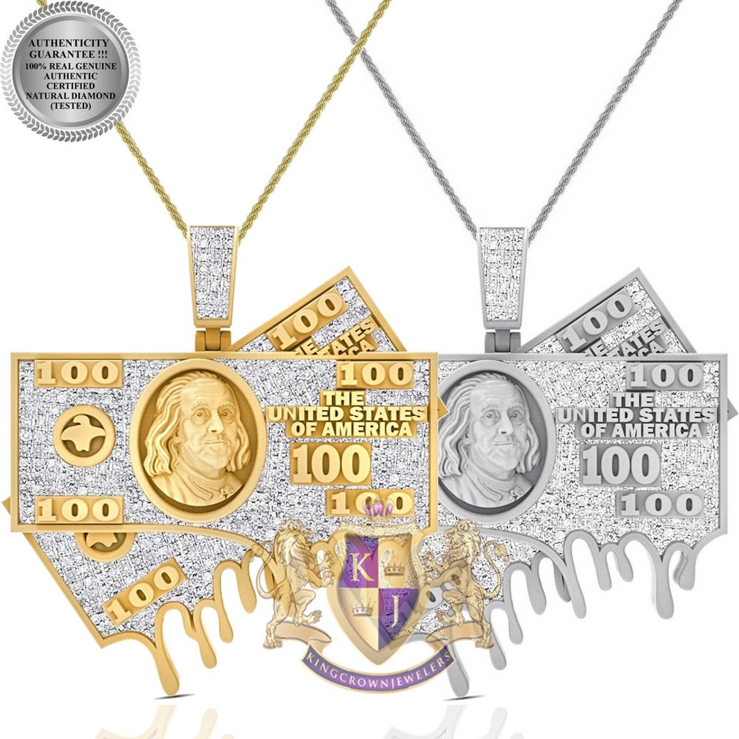 Real Genuine Diamond 0.75 Cwt. 27 Grams One Hundred Dollar Bills ...