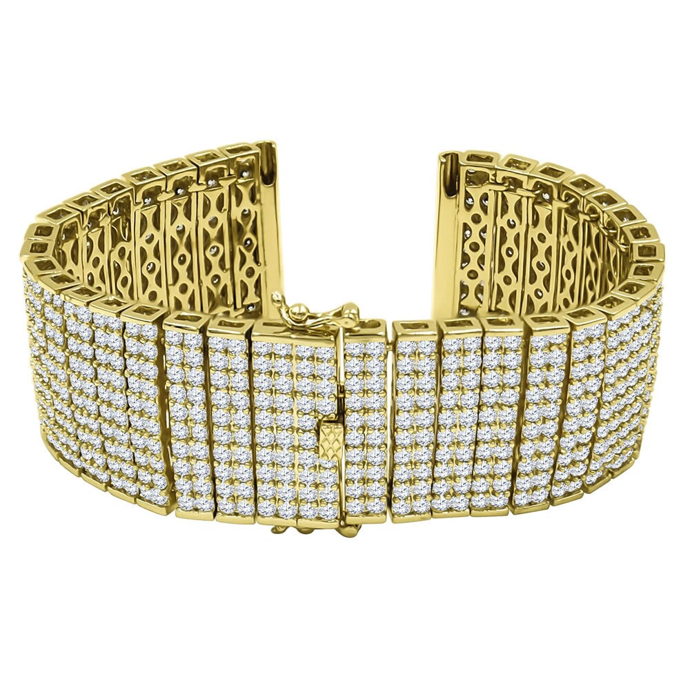 10 Row Joe Rodeo Iced Out Custom Watch Band Gold Finish | Etsy