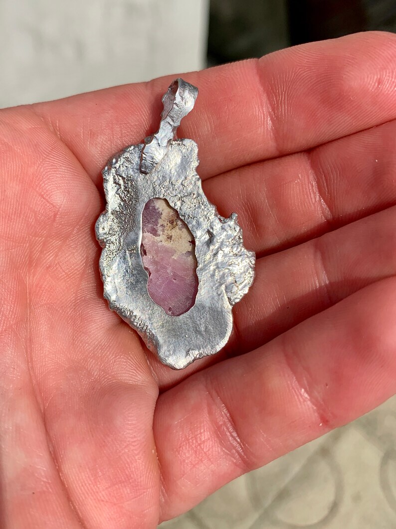 Rough Macedonian Ruby in Silver Pendant - Etsy